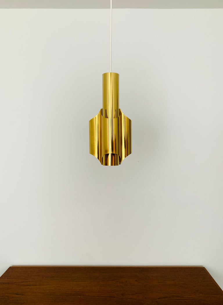 Danish Metal Pendant Lamp For Sale at 1stDibs