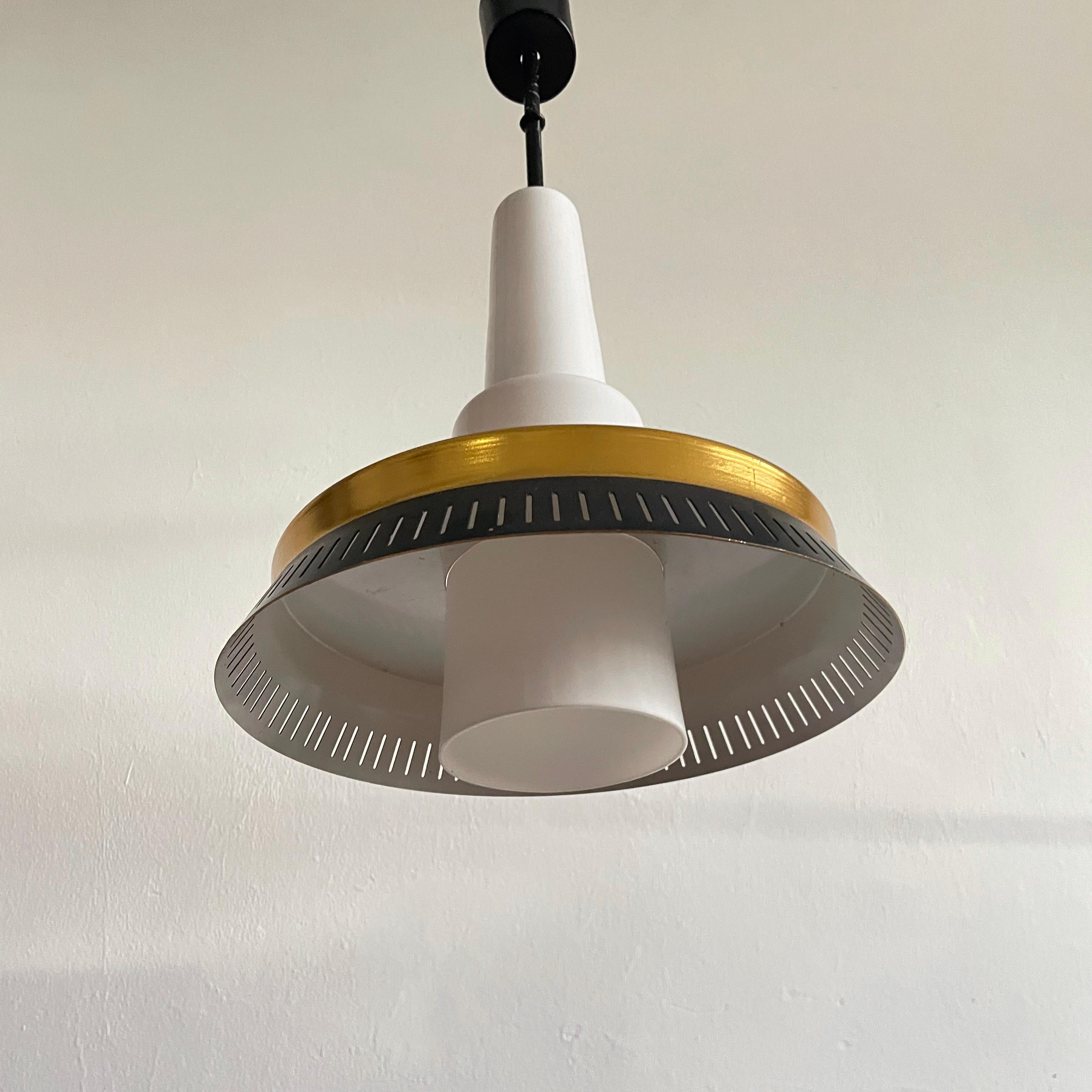 Danish Mid Century Ceiling Light by Lyfa, attributed to Bent Karlby ...