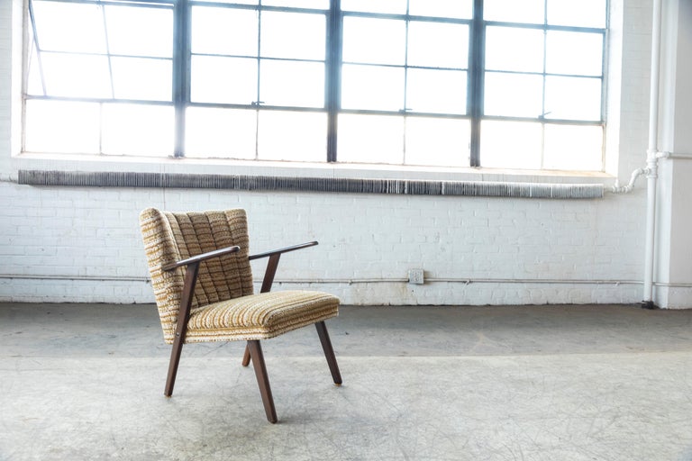 Danish Mid-Century Easy Chair Stained Beech, 1950's For Sale at 1stDibs