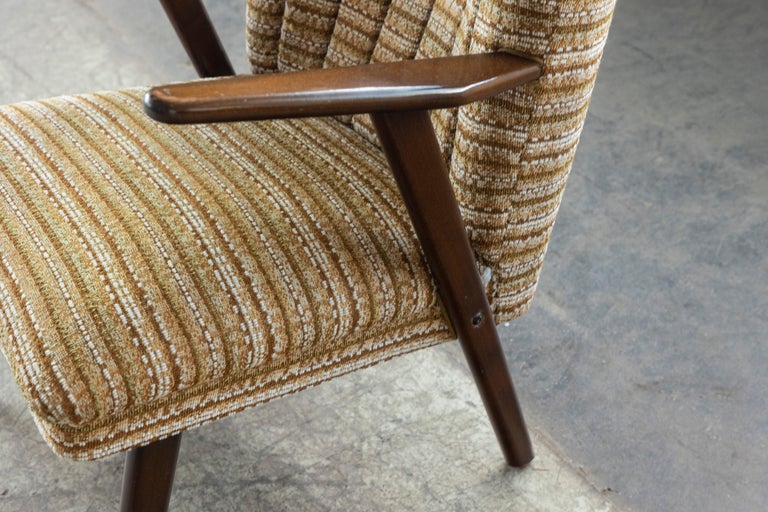 Danish Mid-Century Easy Chair Stained Beech, 1950's For Sale at 1stDibs