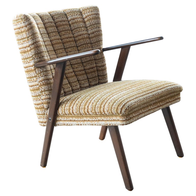 Danish Mid-Century Easy Chair Stained Beech, 1950's For Sale at 1stDibs