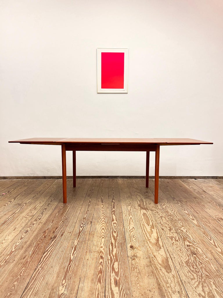 Danish Mid-Century Expandable Teak Dining Table, Denmark, 1960s For ...