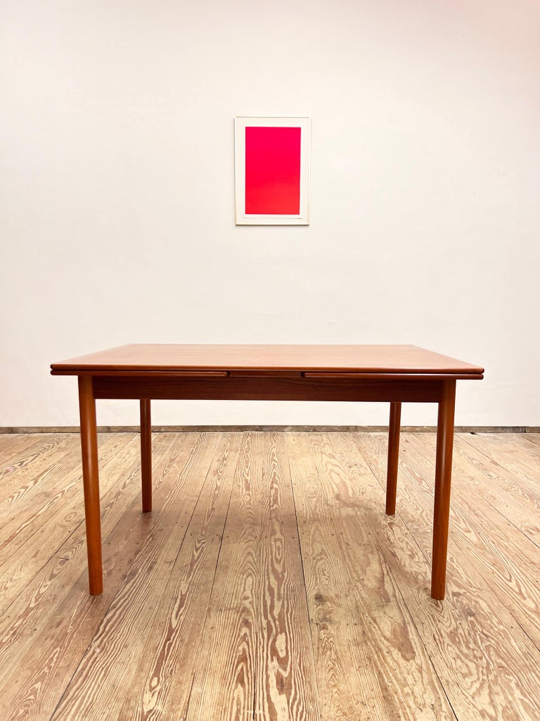 Danish Mid-Century Expandable Teak Dining Table, Denmark, 1960s For ...