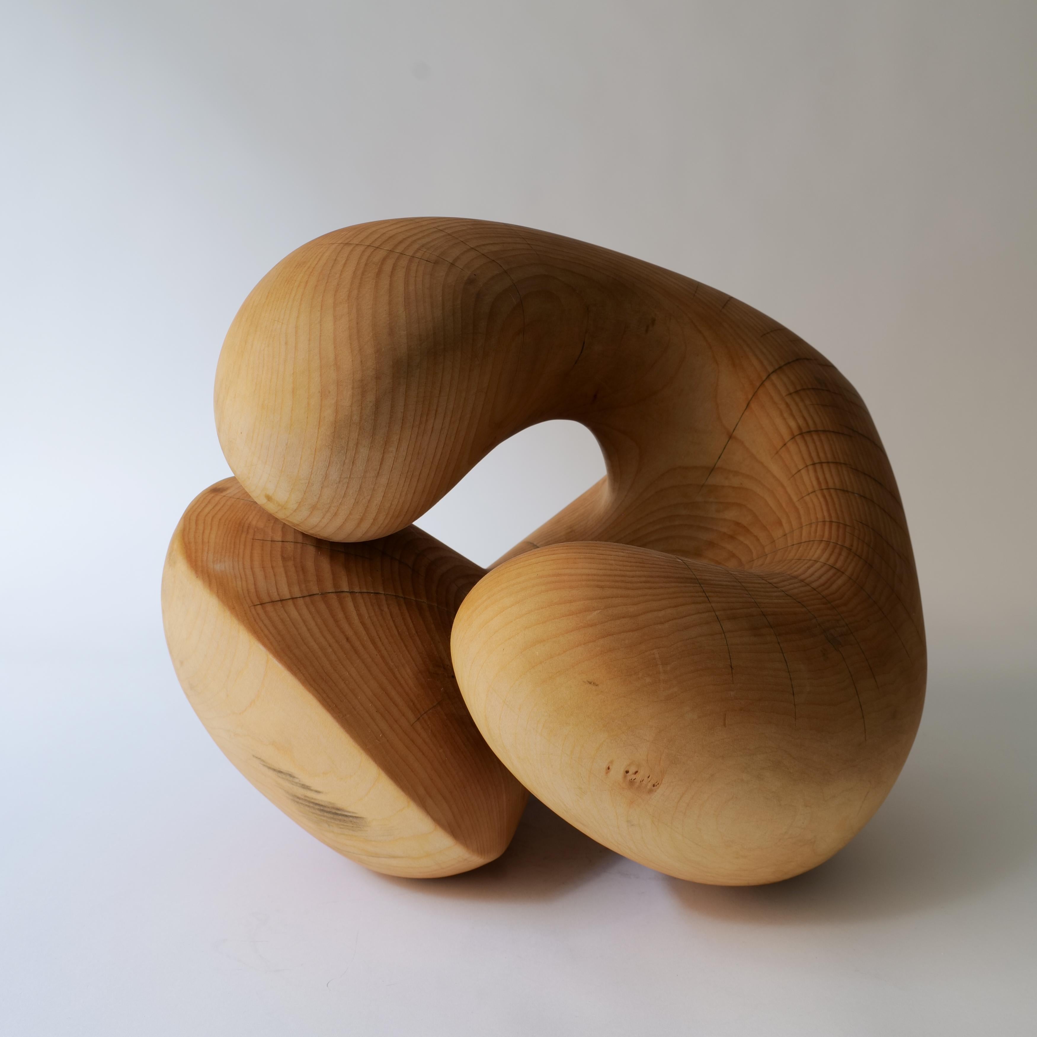 Danish Mid Century Free Form Wood Sculpture For Sale at 1stDibs