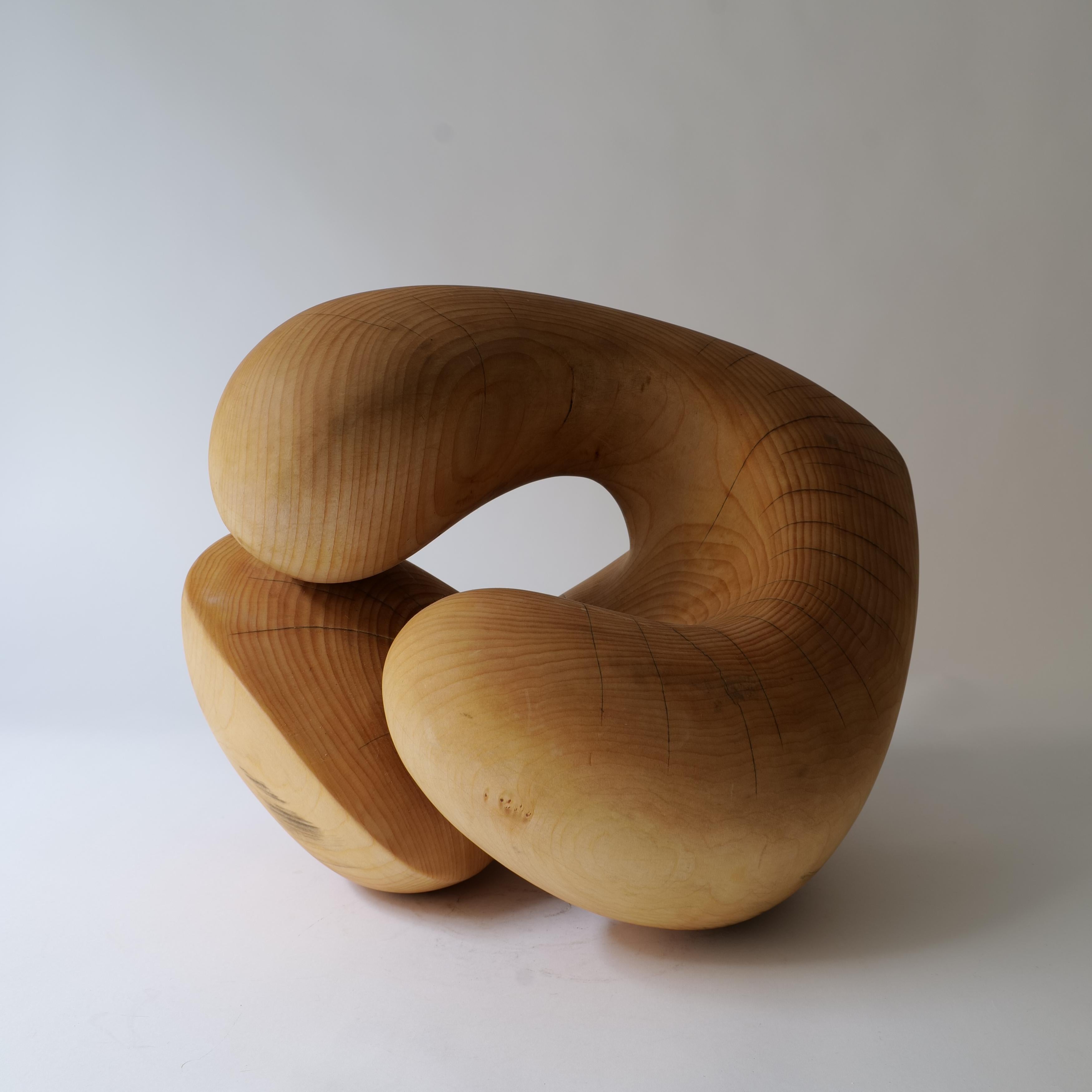 Danish Mid Century Free Form Wood Sculpture For Sale at 1stDibs