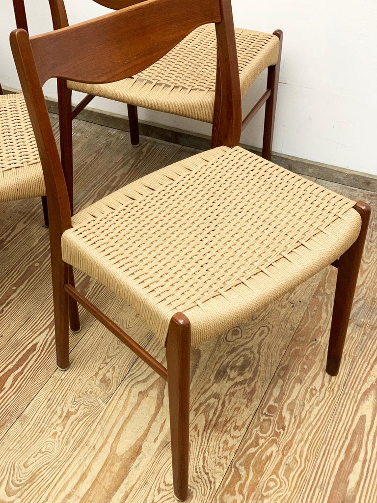 Danish Mid-Century GS60 Chairs in Teak by Arne Wahl Iversen for ...