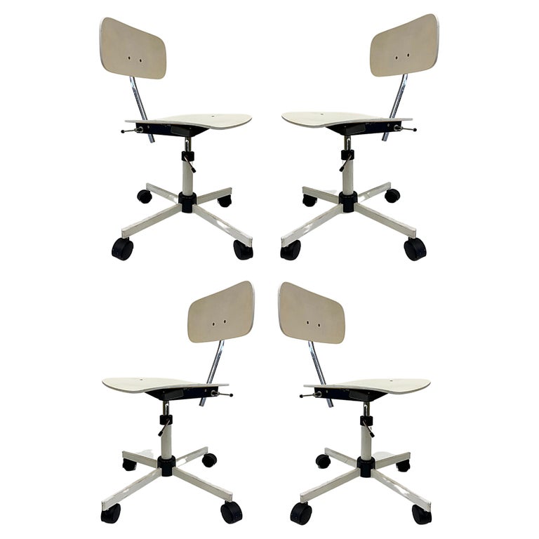 Danish Mid-Century Jørgen Rasmussen Kevi Chairs on Casters, Per Item ...