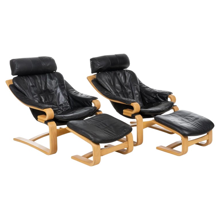 Danish Mid-Century Modern Apollo Lounge with Ottoman Chair by Svend ...