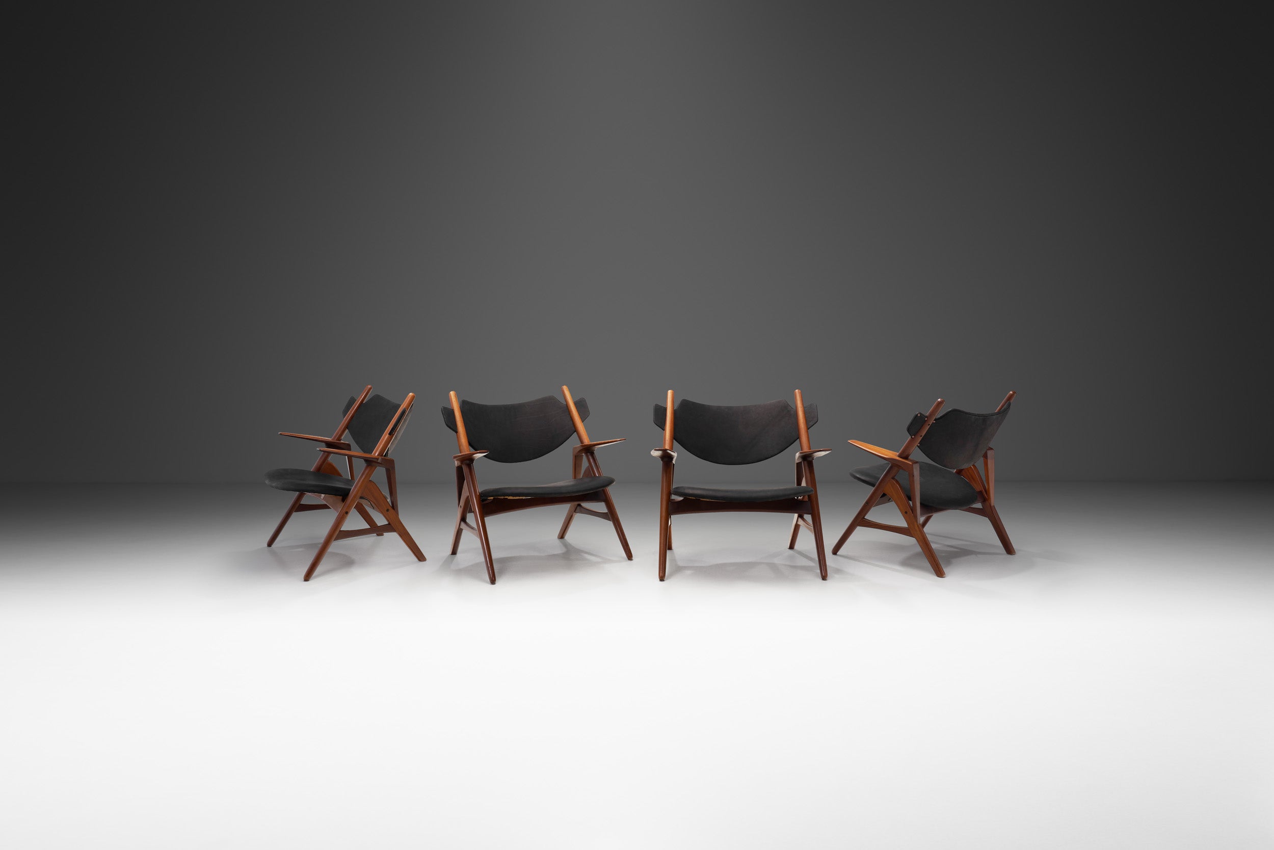 Danish Mid-Century Modern Chairs in the Manner of Hans Wegner, Denmark ...