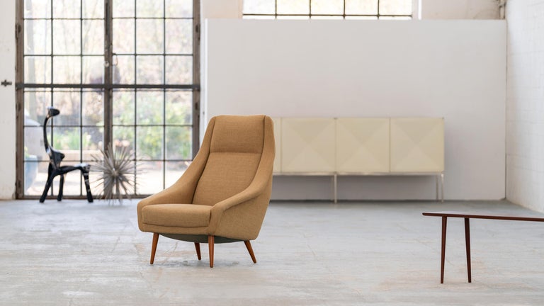Danish Mid-Century Modern Highback Lounge Chair in Hallingdal ca. 1965 ...