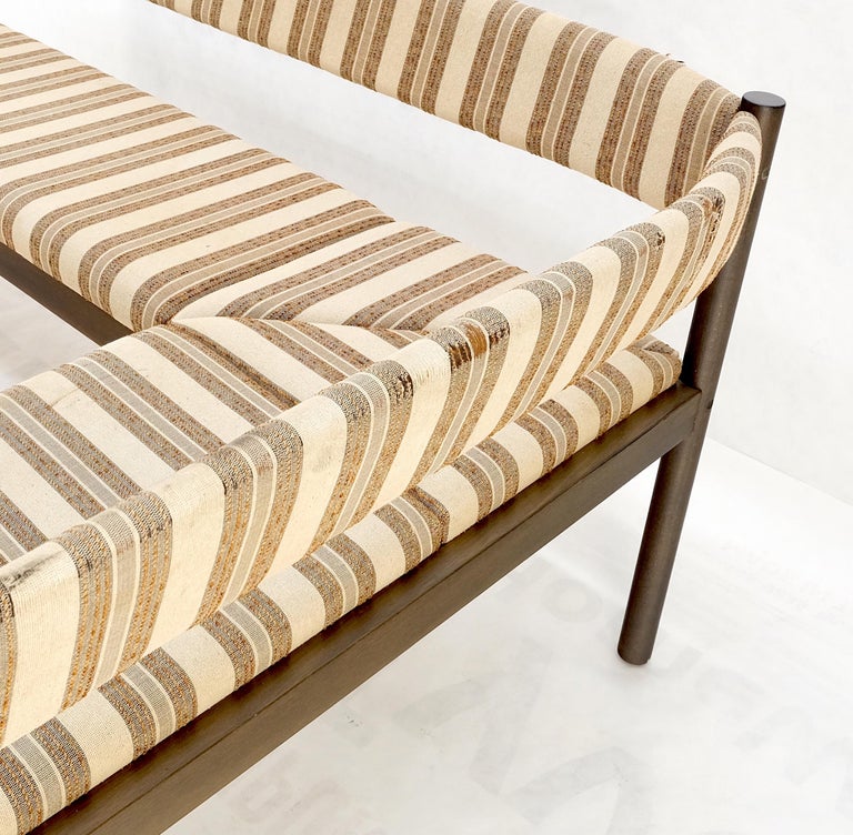 Danish Mid Century Modern L Shape Bench Chairs Dining Table Kitchen ...