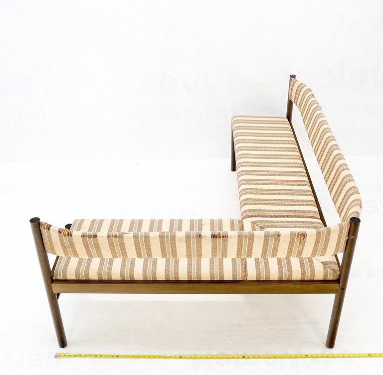 Danish Mid Century Modern L Shape Bench Chairs Dining Table Kitchen ...