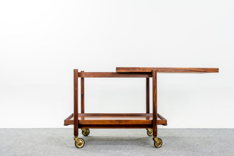 Danish Mid-Century Modern Rosewood Convertible Bar Cart, by Poul ...