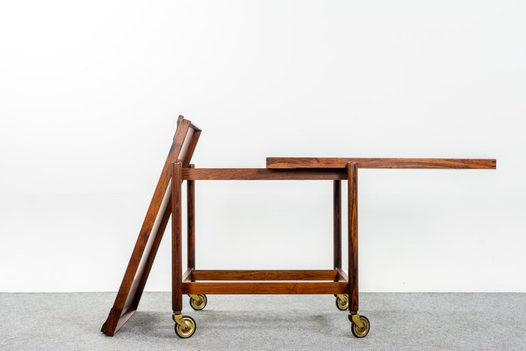 Danish Mid-Century Modern Rosewood Convertible Bar Cart, by Poul ...