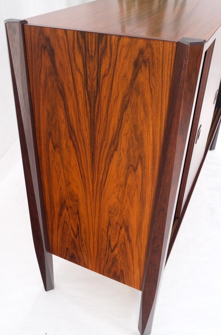 Danish Mid Century Modern Rosewood Credenza Tapered Legs Sliding Doors ...