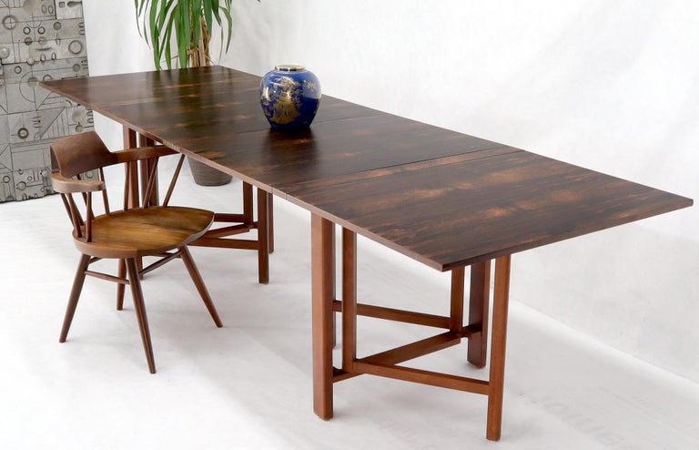 Danish Mid-Century Modern Rosewood Gate Leg Maria Dining Table Bruno ...