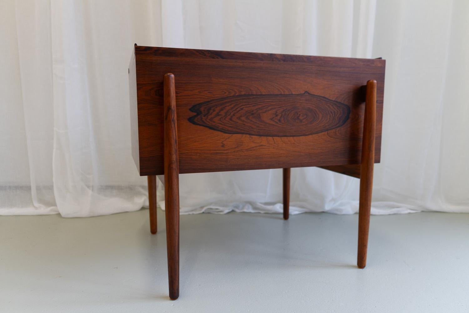 Danish Mid-Century Modern Rosewood Sewing Table, 1950s. For Sale at 1stDibs