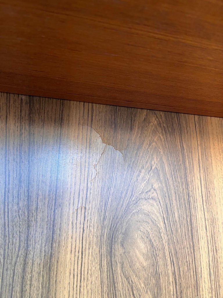 Danish Mid Century Modern Drop Down Secretary Desk Cabinet by Domino ...