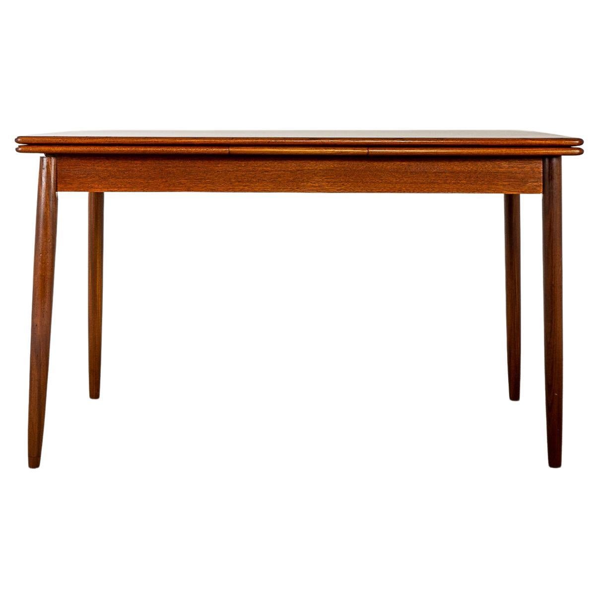 Large Danish Modern Draw Leaf Dining Table in Teak For Sale at 1stDibs ...