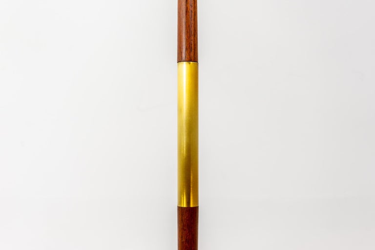 Danish Mid-Century Modern Teak and Metal Floor Lamp at 1stDibs