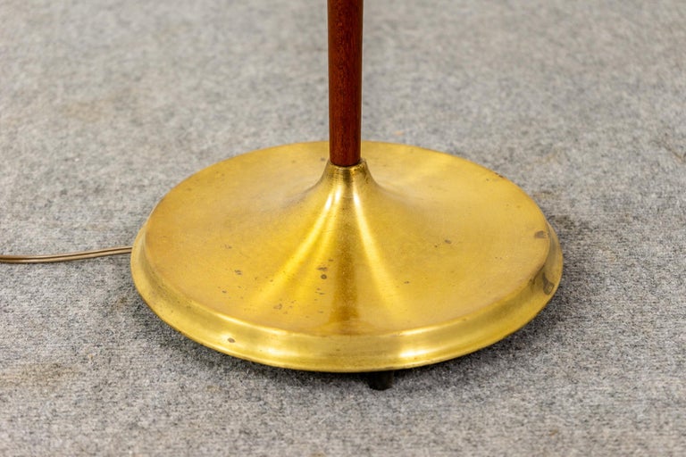 Danish Mid-Century Modern Teak and Metal Floor Lamp at 1stDibs