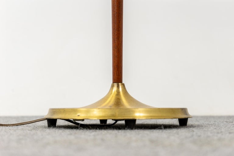 Danish Mid-Century Modern Teak and Metal Floor Lamp at 1stDibs