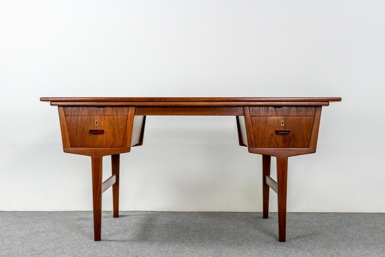 Danish Mid-Century Modern Teak Metamorphic Partner Desk For Sale at 1stDibs