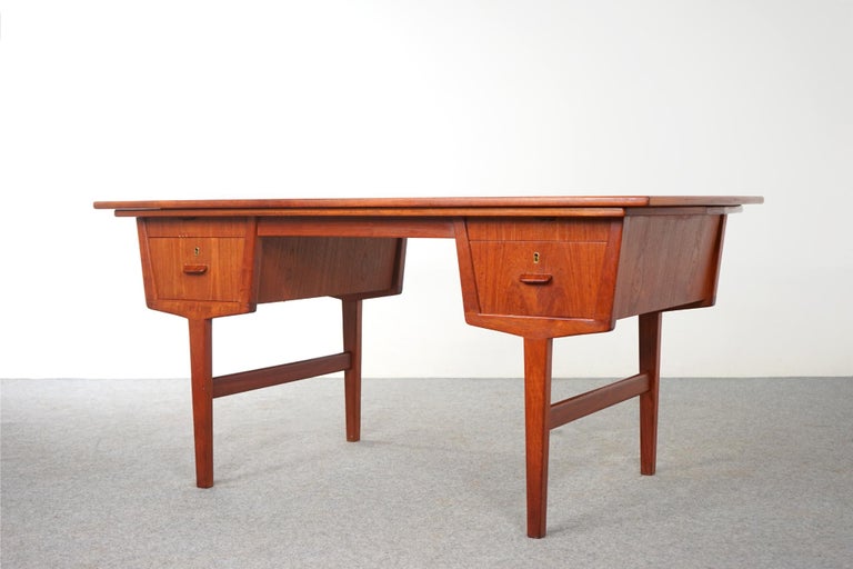 Danish Mid-Century Modern Teak Metamorphic Partner Desk For Sale at 1stDibs