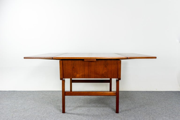 Danish Mid-Century Modern Teak Metamorphic Partner Desk For Sale at 1stDibs