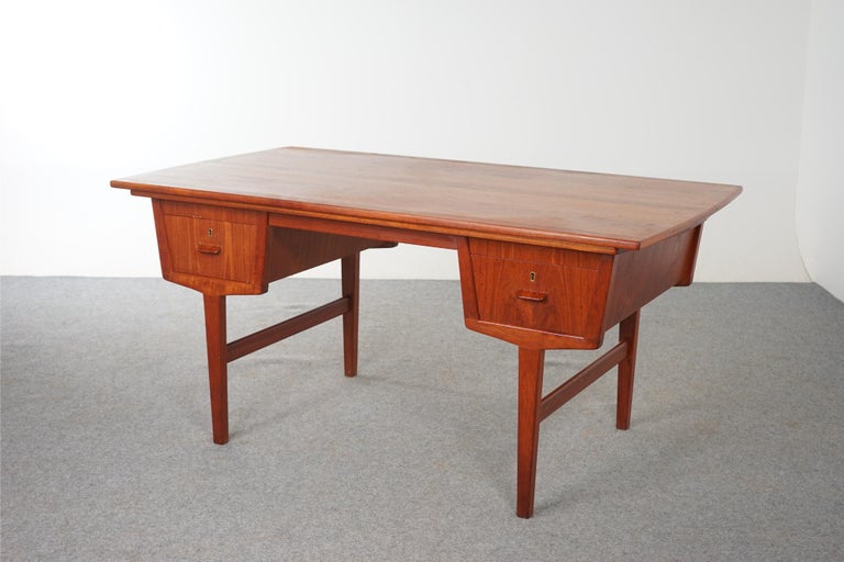 Danish Mid-Century Modern Teak Metamorphic Partner Desk For Sale at 1stDibs