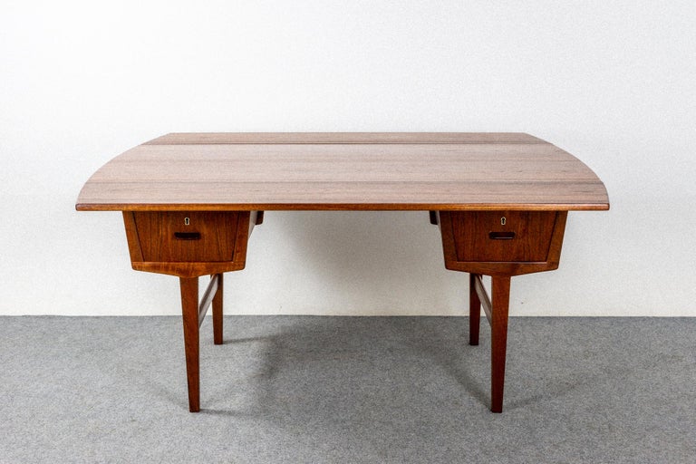 Danish Mid-Century Modern Teak Metamorphic Partner Desk For Sale at 1stDibs