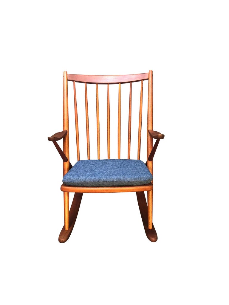 Danish Mid-Century Modern Teak Rocking Chair by Frank Reenskaug for ...