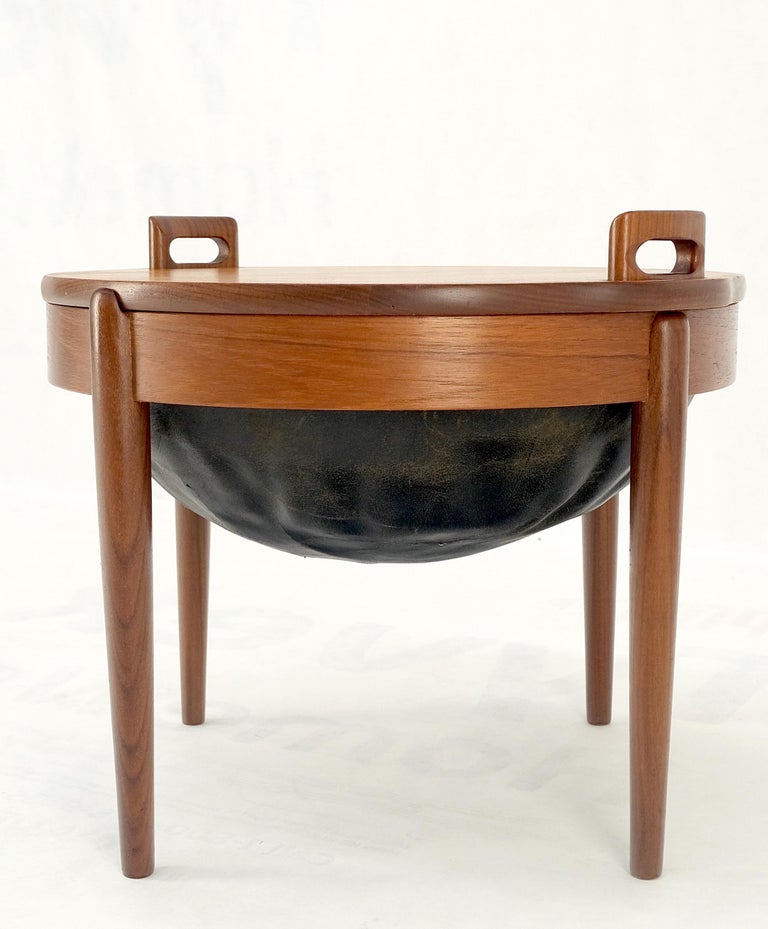 Danish Mid-Century Modern Teak Sewing Stand Table Bench Flip Top by ...