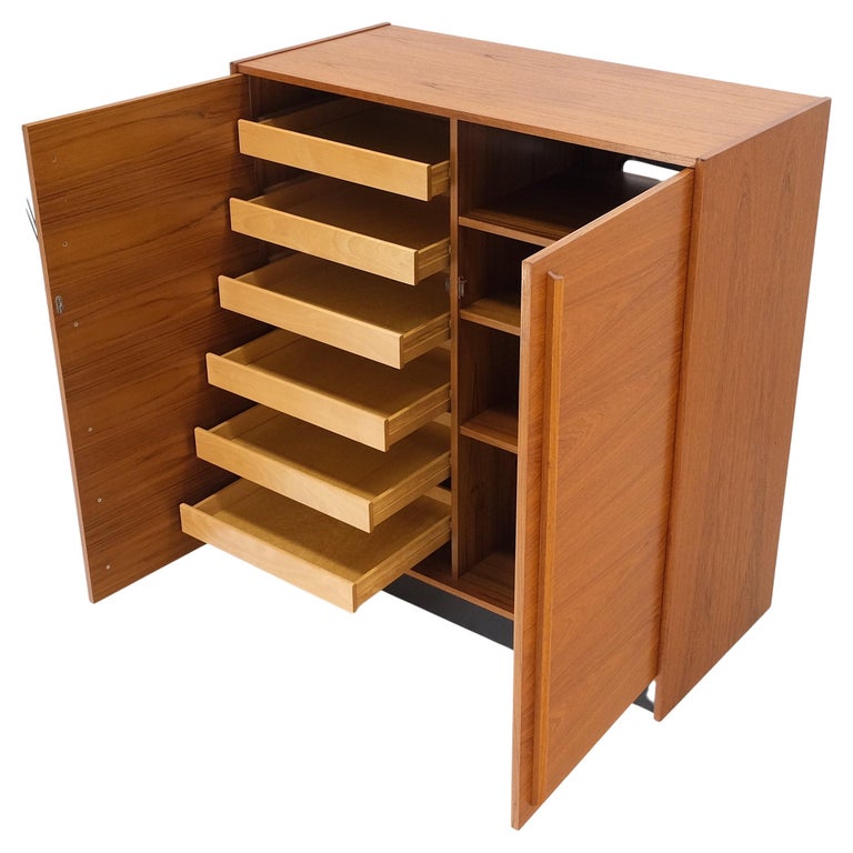 Danish Mid-Century Modern Teak Side by Side Dresser Chest of Drawers ...