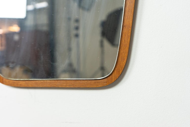 Danish Mid-Century Modern Teak Wall Mirror For Sale at 1stDibs