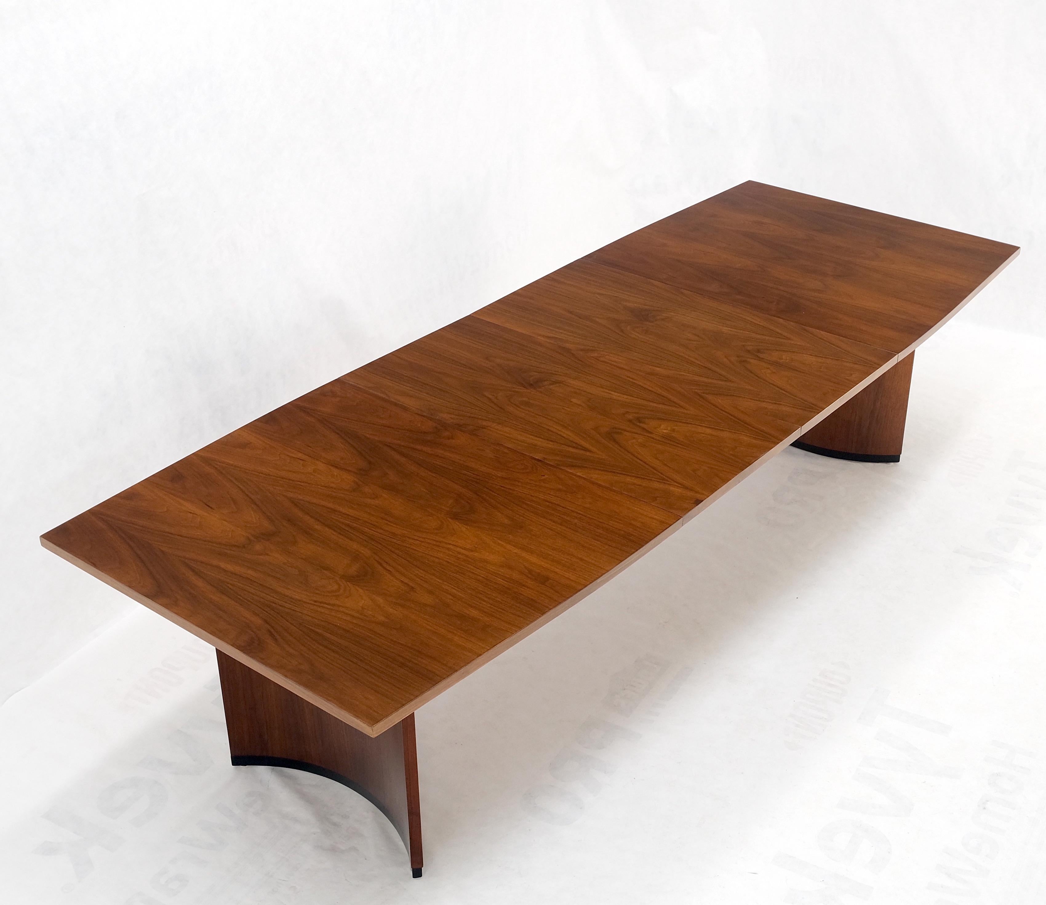Danish Mid-Century Modern Walnut Dining Table W Two Extension Boards ...