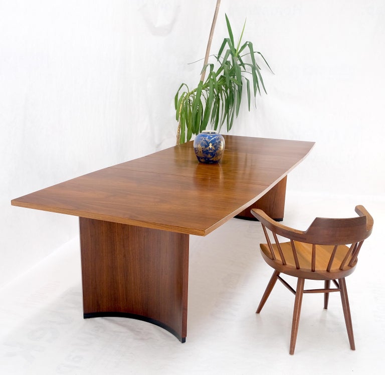 Danish Mid-Century Modern Walnut Dining Table W Two Extension Boards ...