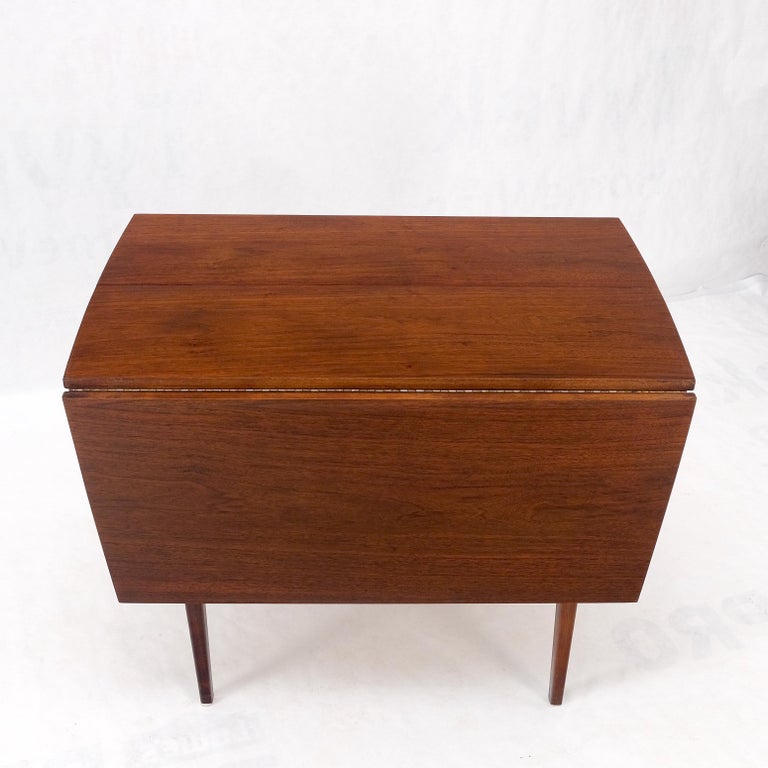 Danish Mid-Century Modern Walnut Drop Leaf Dining Table W/ Extension ...