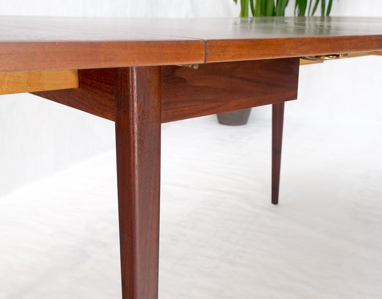 Danish Mid-Century Modern Walnut Drop Leaf Dining Table W/ Extension ...