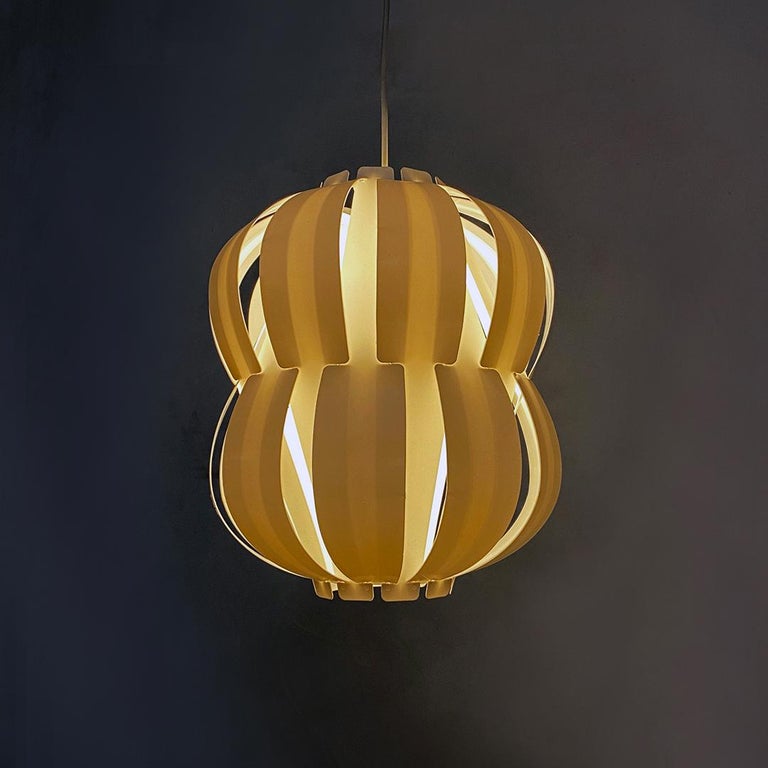 Danish Mid-Century Modern White Plastic Chandelier Mod. Room Light ...