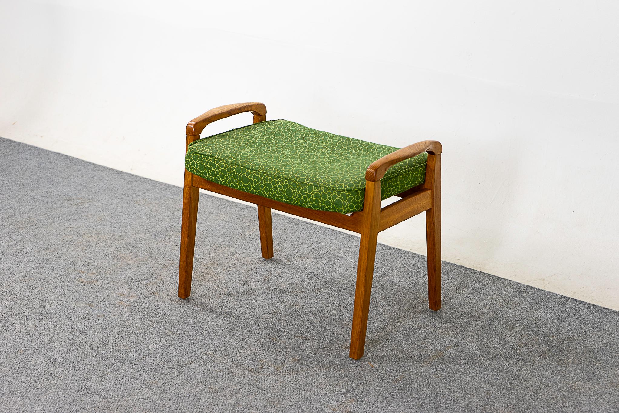Danish Midcentury Oak Footstool For Sale at 1stDibs
