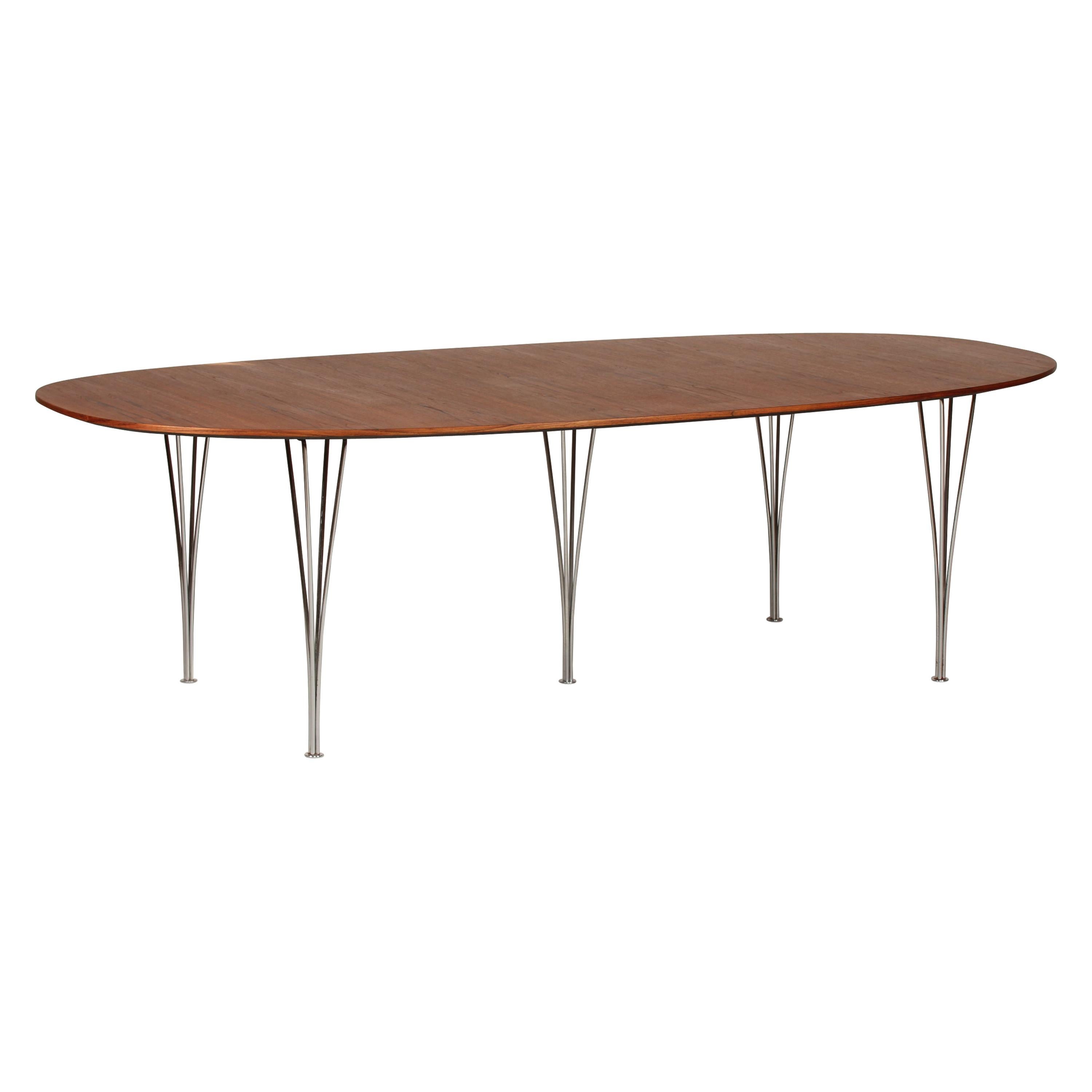 Danish Midcentury Piet Hein and Bruno Mathson Huge Super Elips Table of ...