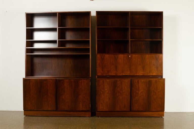 Danish Midcentury Rosewood Bookcase by Omann Jun, 1960s at 1stDibs