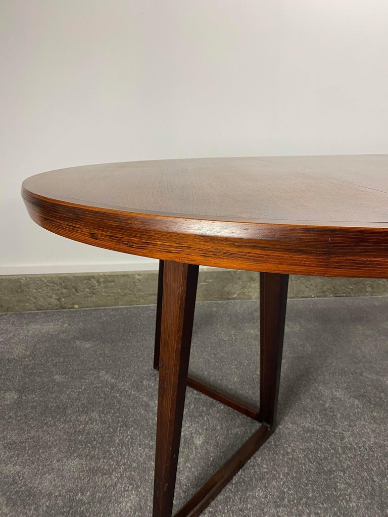 Danish Mid Century Rosewood Dining Table by Helge Sibast For Sale at ...