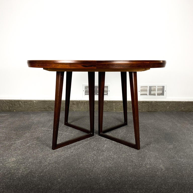 Danish Mid Century Rosewood Dining Table by Helge Sibast For Sale at ...