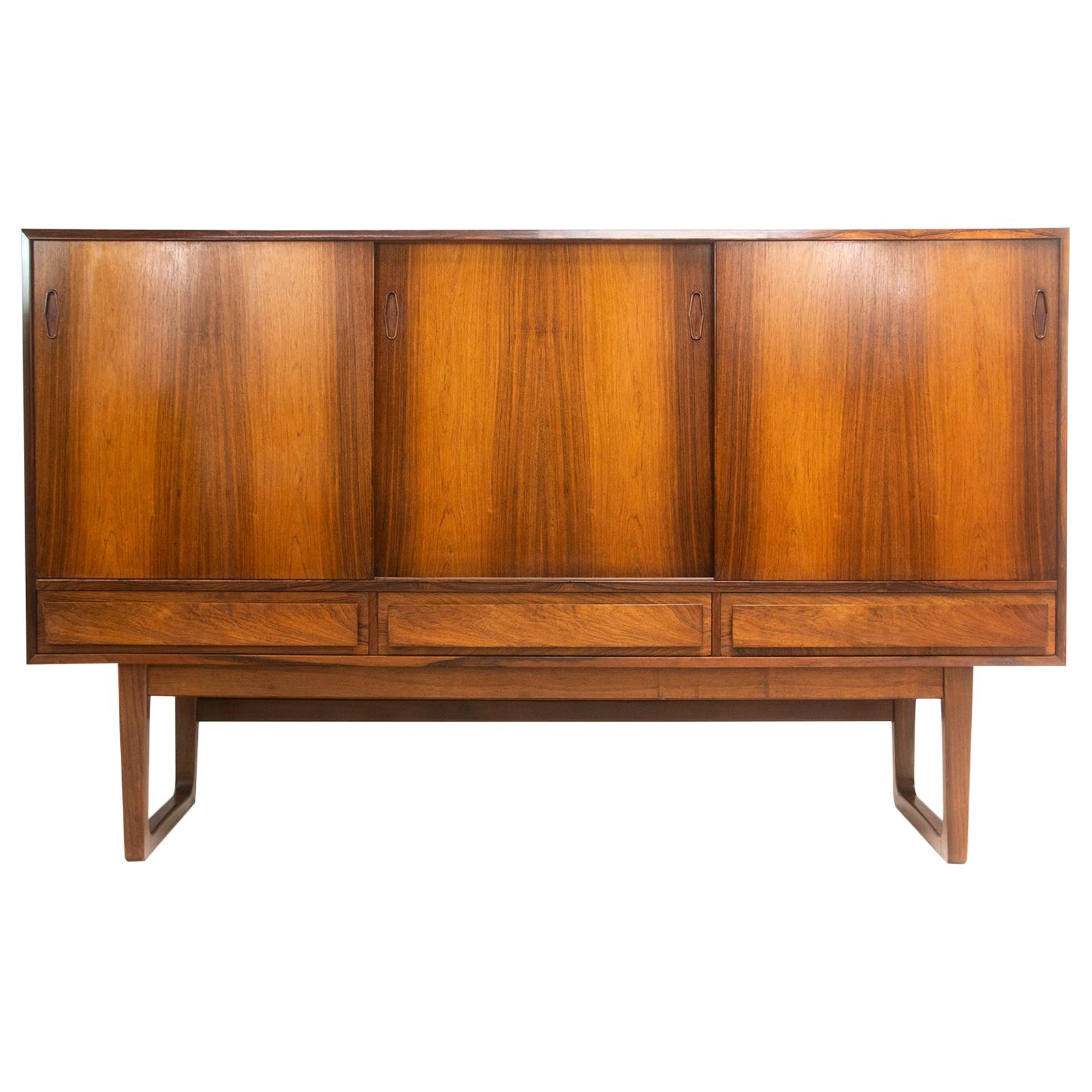 Danish Mid Century Modern Rosewood Sideboard by Brouer at 1stDibs
