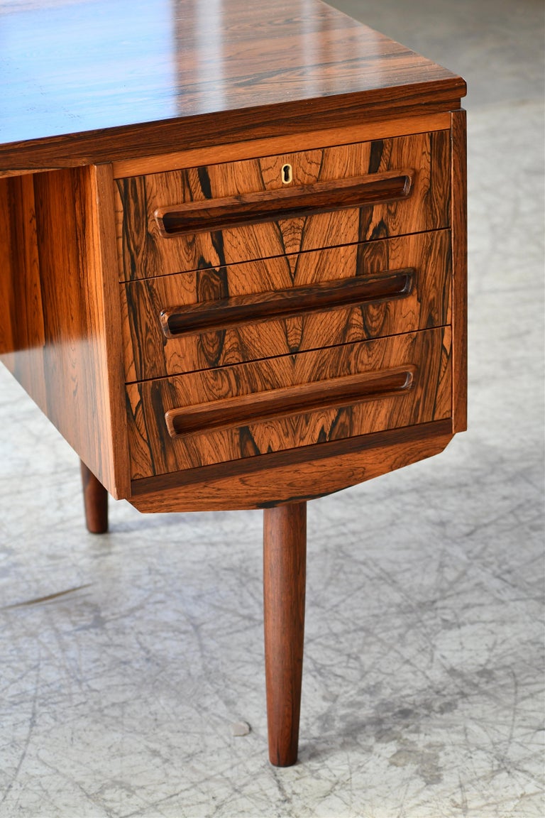 Danish Midcentury Rosewood Small Executive Desk by J. Svenstrup 1960s ...
