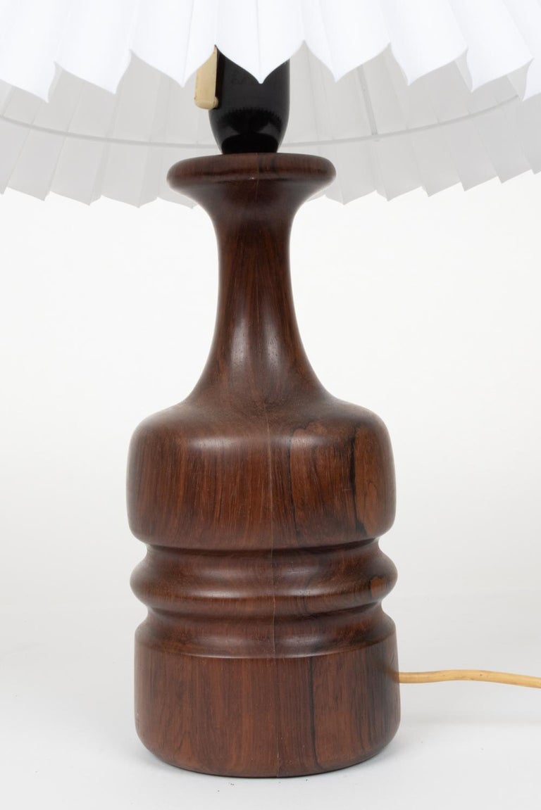 Danish Mid-Century Sculptural Rosewood Table Lamp For Sale at 1stDibs