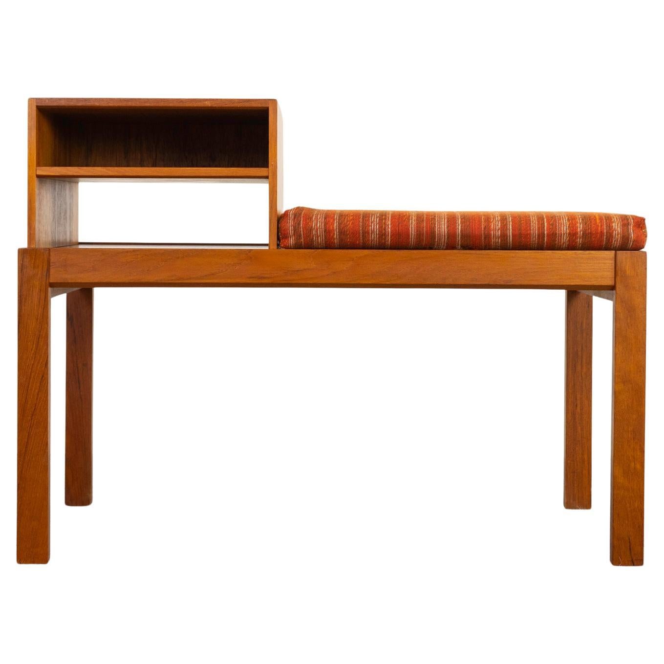 Danish Mid-Century Teak and Oak Mid-Century Bench For Sale at 1stDibs