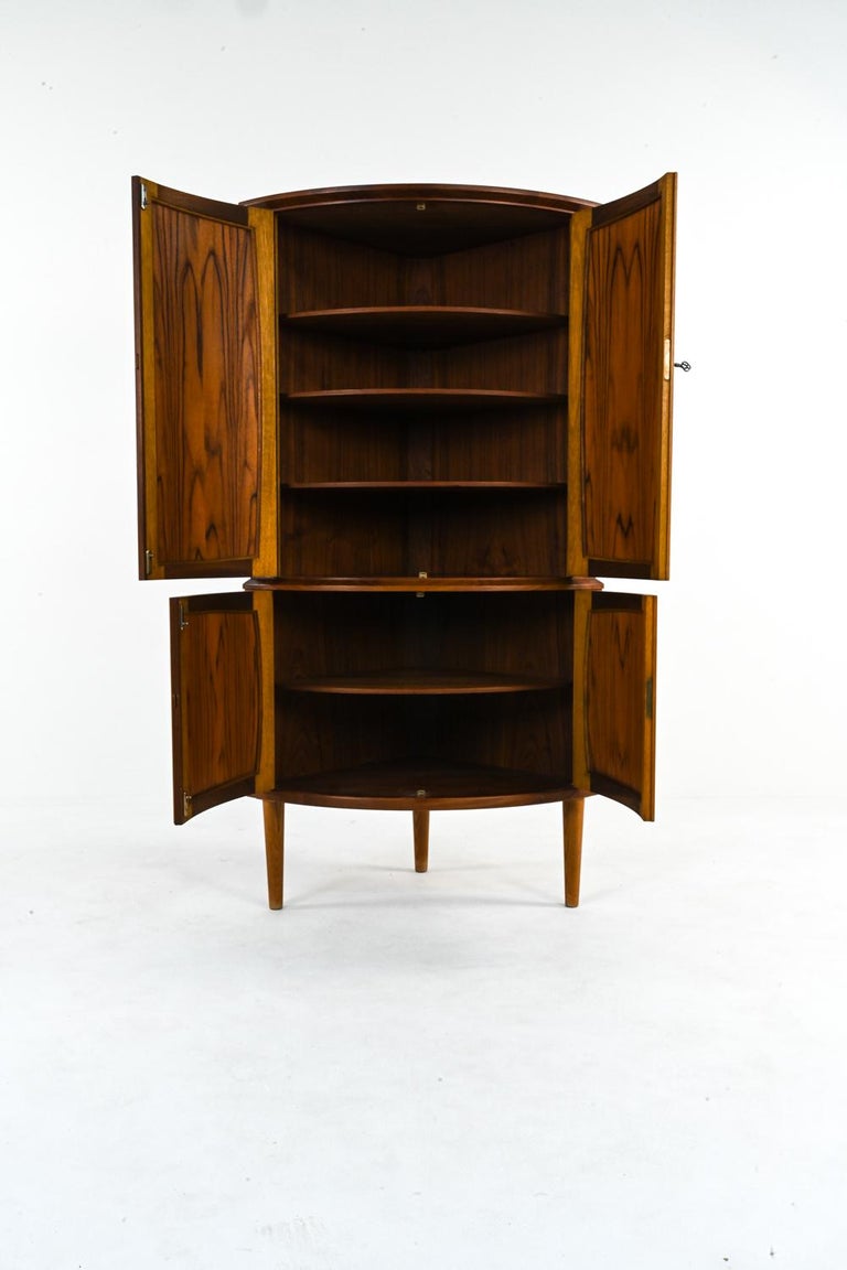 Danish Mid-Century Teak Corner Cabinet For Sale at 1stDibs